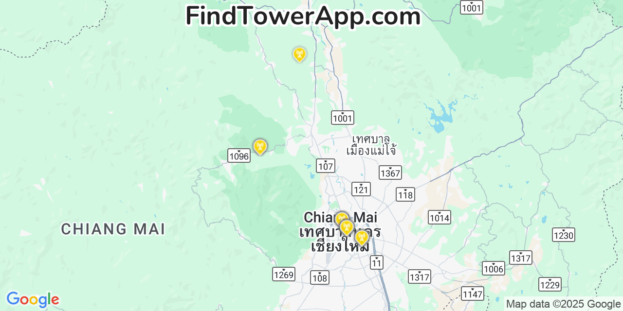 Chiang Mai T-Mobile Cell Towers, Thailand - FindTower App