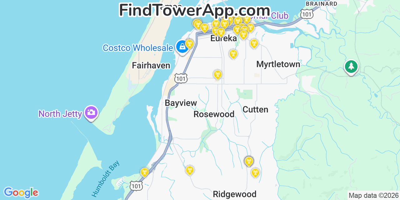 Pion Hills Verizon Cell Towers, California - FindTower App