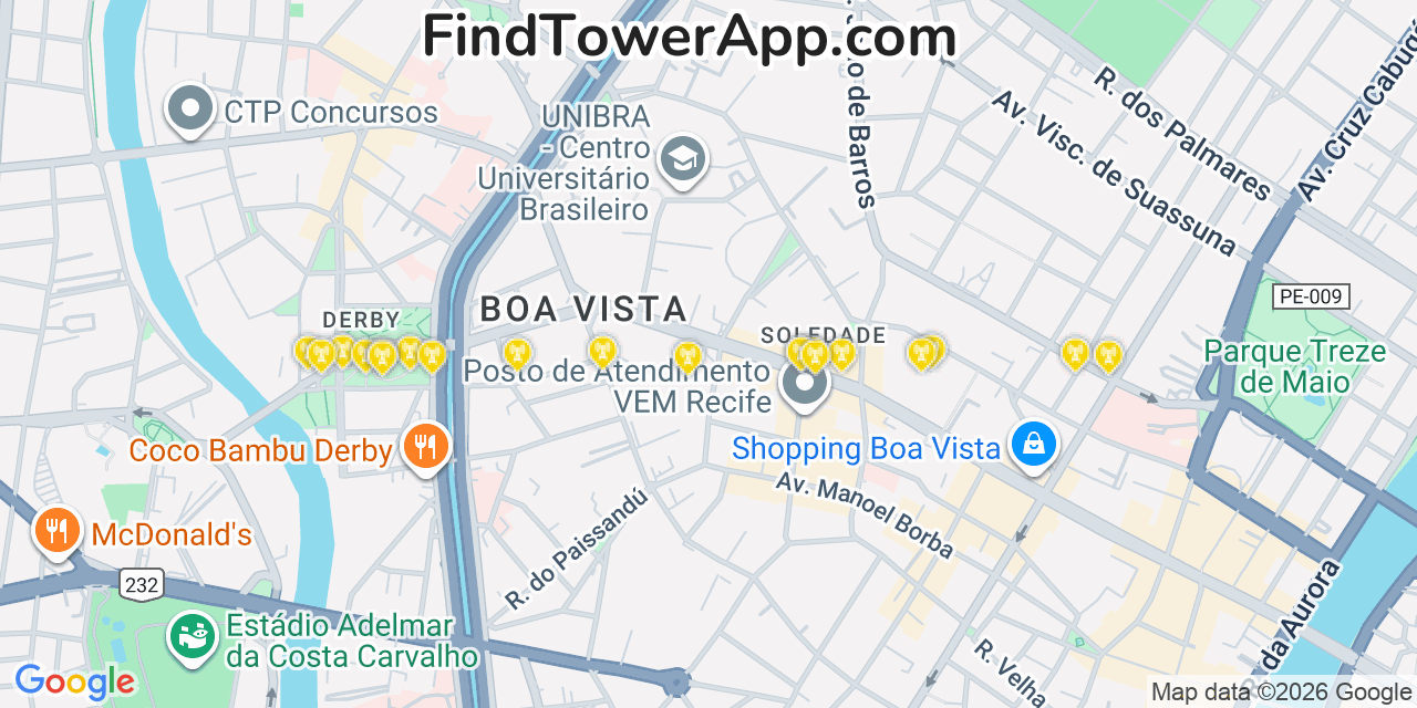 So Paulo Cell Towers, Brazil - FindTower App Coverage Maps